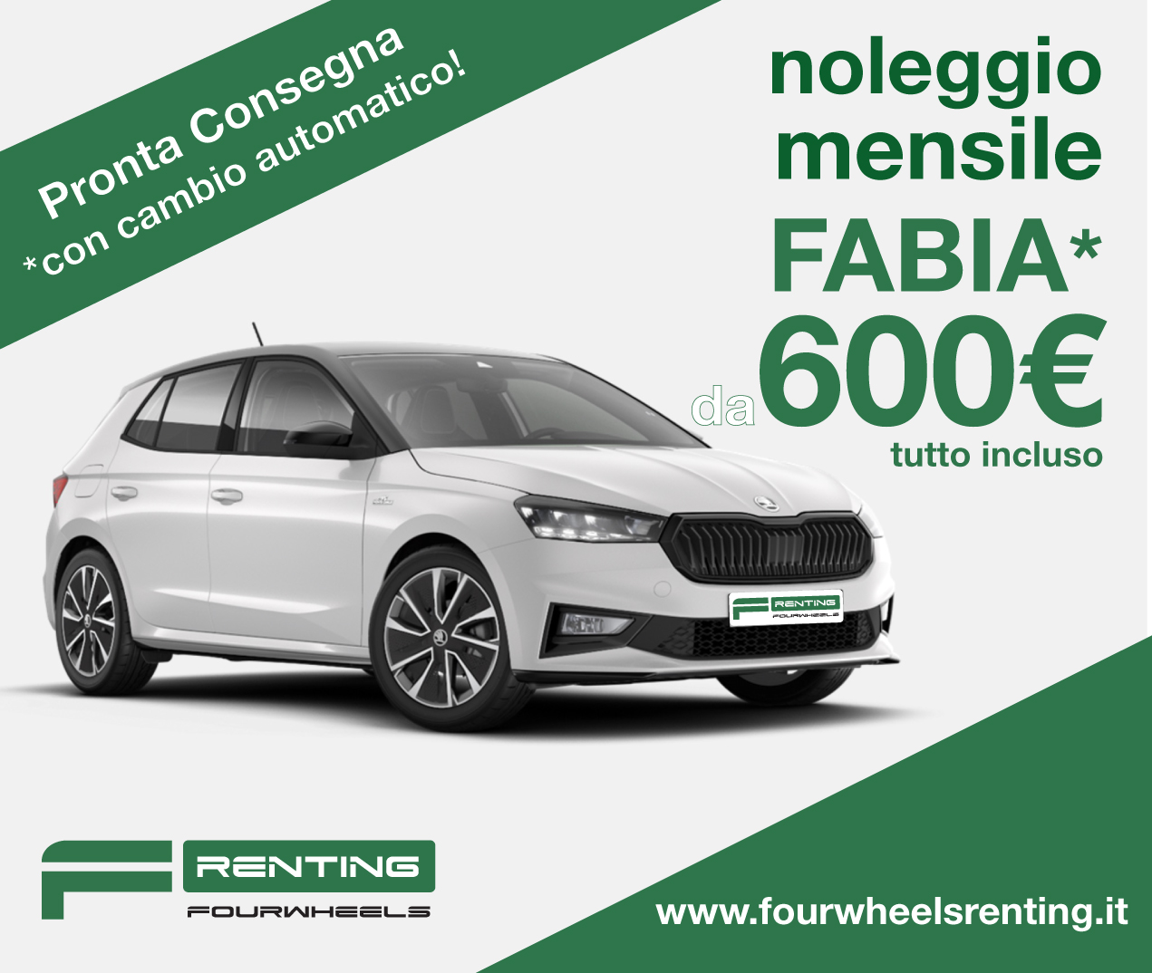 Noleggio auto, moto, scooter o veicoli commerciali - Fourwheels Renting